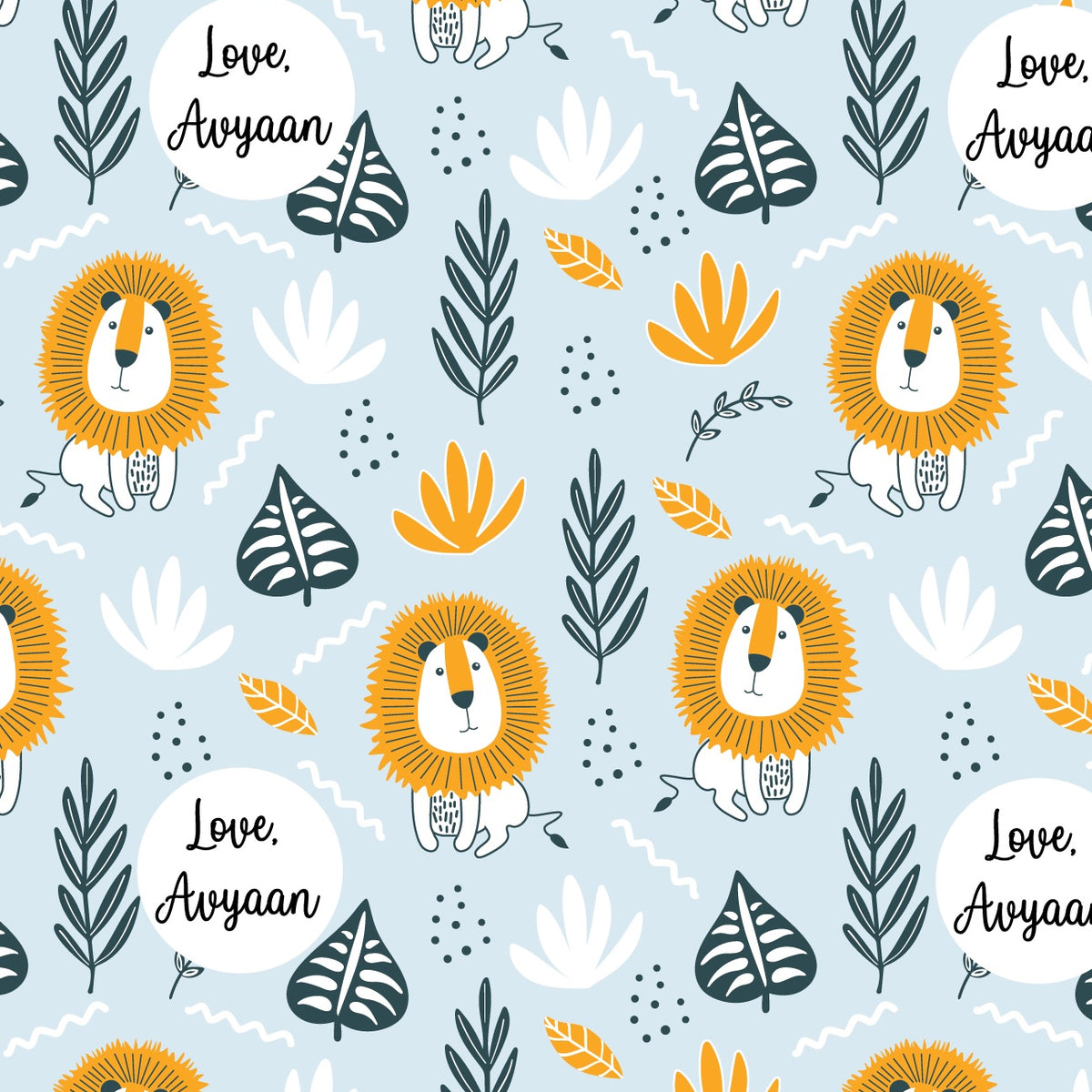 Personalised Wrapping Paper - Lion – The Happy Hippo